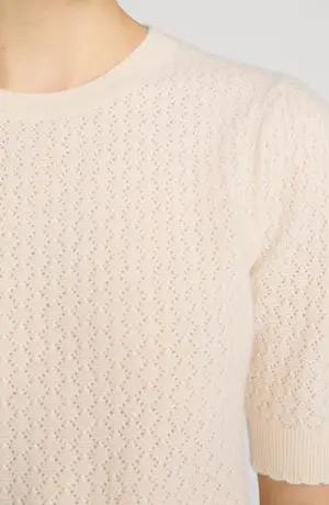 FRAME The Gathered Honeycomb Cashmere Sweater