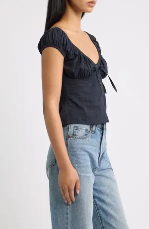 BDG URBAN OUTFITTERS Hallie Peasant Blouse