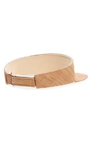 Ruslan Baginskiy Monogram Straw Visor