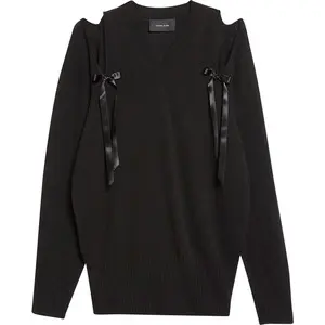Simone Rocha Cashmere Sweater With Ribbon Detail