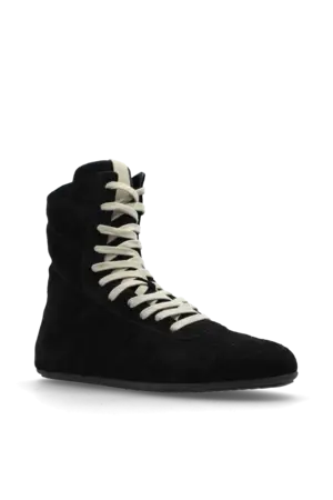 Rick Owens Quilted Minimal High Top Lace-up Sneakers