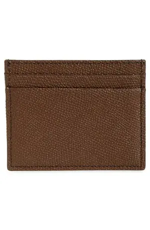 Valentino Garavani Vlogo Signature Check Canvas & Leather Card Case
