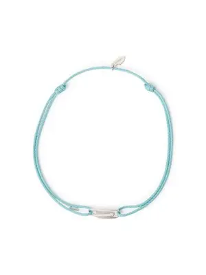 Off-White Paperclip Cord Necklace - Blue
