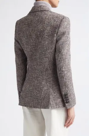 Eleventy Double-breasted Wool Blend Jacket