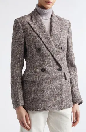Eleventy Double-breasted Wool Blend Jacket