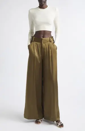 AISLING CAMPS Liquid Silk Wide Leg Pants