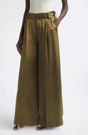 AISLING CAMPS Liquid Silk Wide Leg Pants