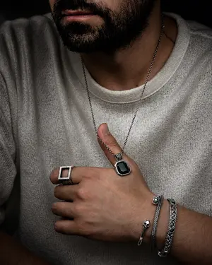 TORRELA Third Eye Sterling Silver Necklace - Onyx