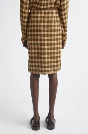 WALES BONNER Cosmic Check Skirt