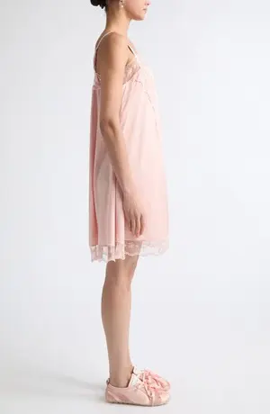 Simone Rocha Embroidered Trim Satin Slipdress