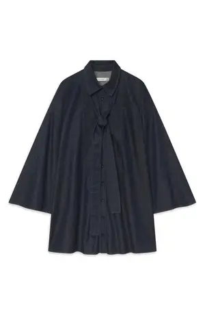 FRAME Tuxedo Mini Dress With Bell Sleeves