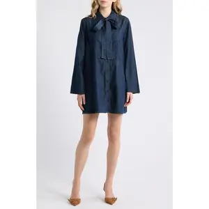FRAME Tuxedo Mini Dress With Bell Sleeves - Rinse
