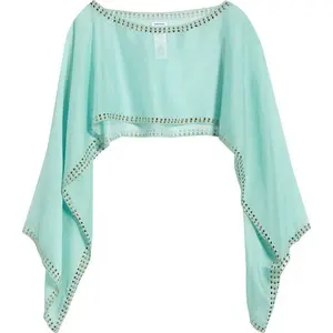 JADED LONDON Embellished Cape Top With Bell Sleeves