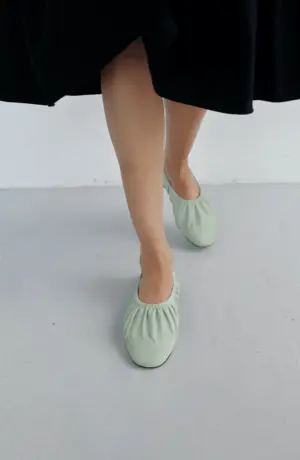 DANIELLA SHEVEL Lisse Flat Ballerina - Mint