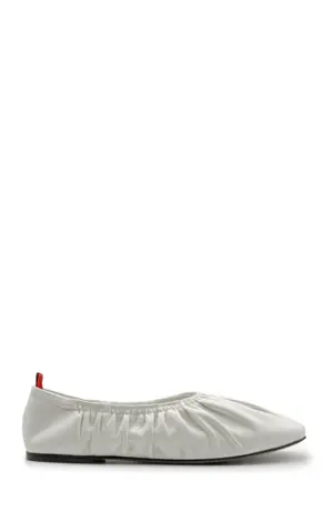 DANIELLA SHEVEL Lisse Flat Ballerina - White