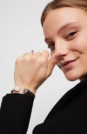 UNODE50 Rigid Sterling-plated Bracelet With Smooth Finish And Square Ends