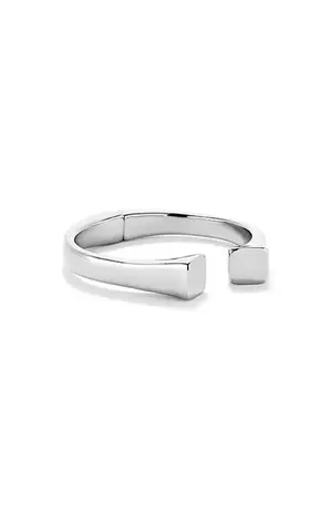 UNODE50 Rigid Sterling-plated Bracelet With Smooth Finish And Square Ends
