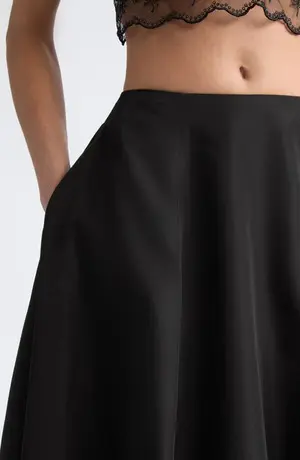 Simone Rocha Sculpt Ripple Taffeta Midi Skirt