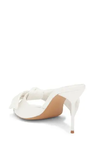 Jeffrey Campbell Spoiled Stiletto Sandal With Bow Detailing - White