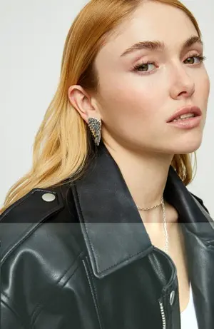 UNODE50 Sterling Plated Wing Earrings