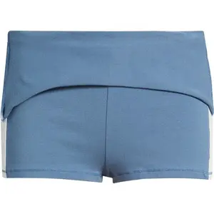 JADED LONDON Foldover Stretch Cotton Mini Shorts