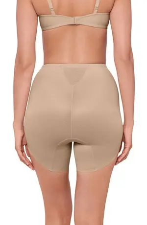 Miraclesuit Show Stopper Slanted Hem Shorts - Warm Beige