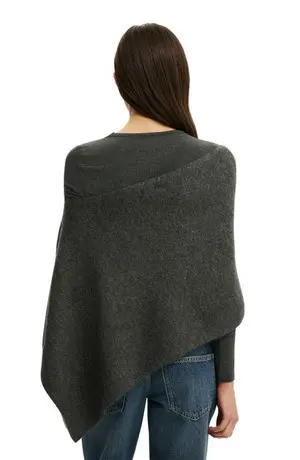 COTTON ON Softest Luxe Off Shoulder Poncho - Charcoal Marle