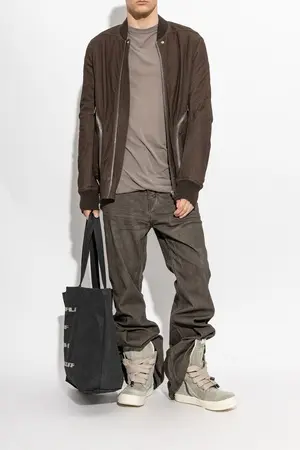 Rick Owens High-top 'jumbolace Geobasket' Sneakers In Suede