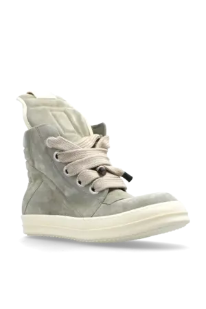 Rick Owens High-top 'jumbolace Geobasket' Sneakers In Suede