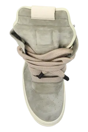 Rick Owens High-top 'jumbolace Geobasket' Sneakers In Suede