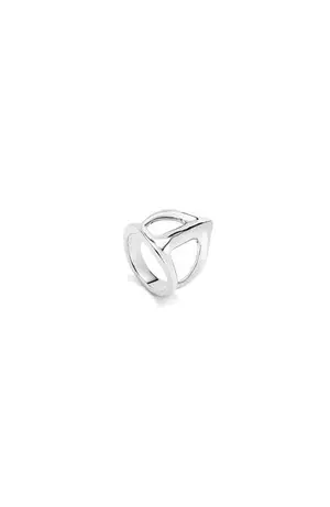 UNODE50 Sterling Plated Manta Ray Ring - Silver