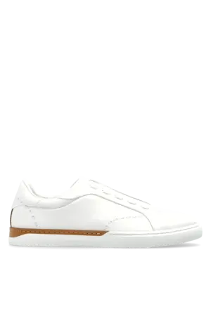 Fendi City" Leather Sneakers - White
