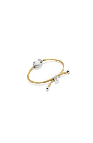UNODE50 Camel Silk Effect Bracelet With Pearl Shell