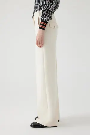 EXQUISE High-waist Wide-leg Trousers
