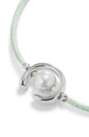 UNODE50 Silk-style Thread Bracelet With Pearl Shell Detail
