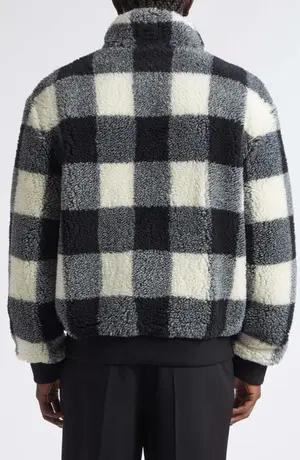 Givenchy Buffalo Check Fleece Zip Jacket - Black/white