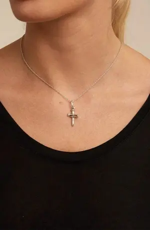 UNODE50 Medium Cross Charm Plated