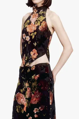 Anna Sui Folia Devore Halter Top