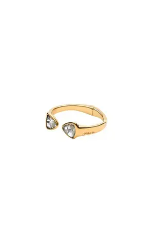 UNODE50 Plated Bracelet With Green Faceted Crystals