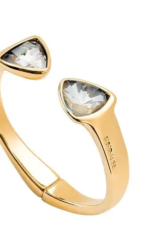 UNODE50 Plated Bracelet With Green Faceted Crystals