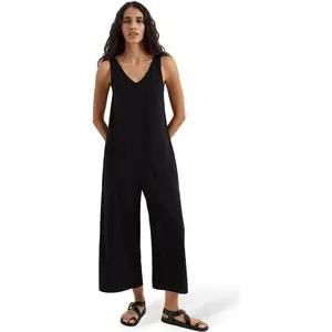 PACT Luxe Essential Organic Cotton Cropped Jumpsuit