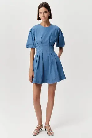 EXQUISE Briella Crew Neck Fitted Mini Dress