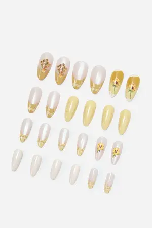 NEVER HAVE I EVER SHOP Van Gogh Sunflowers Almond Press On Nails