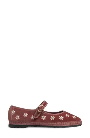 FLABELUS Daisy Embroidery Mary Jane