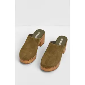 Charlotte Stone Platform Mules Clogs For Women