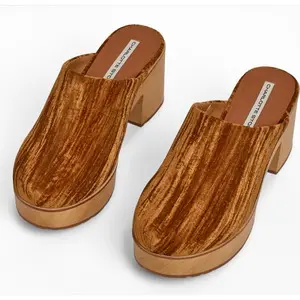 Charlotte Stone Curran Platform Clogs - Toffee