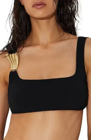 REISS Alba One-shoulder Bikini Top With Sculptural Detail