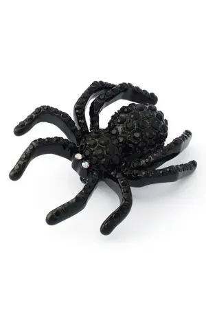 Betsey Johnson Spider Brooch With Crystal Embellishments