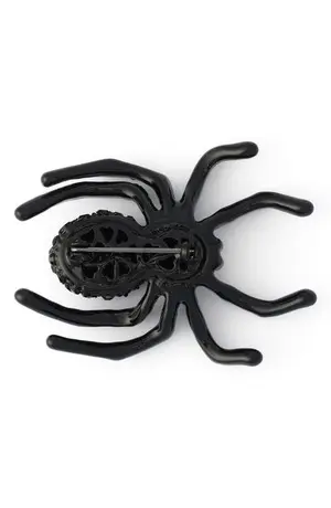 Betsey Johnson Spider Brooch With Crystal Embellishments