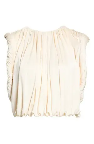 HEIRLOME Effie Draped Silk Top - Bone